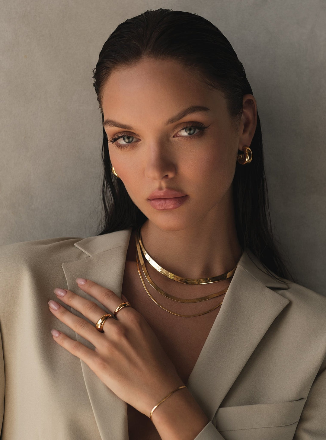 Dome Ring Gold Vermeil - Ona Ring | Nejim