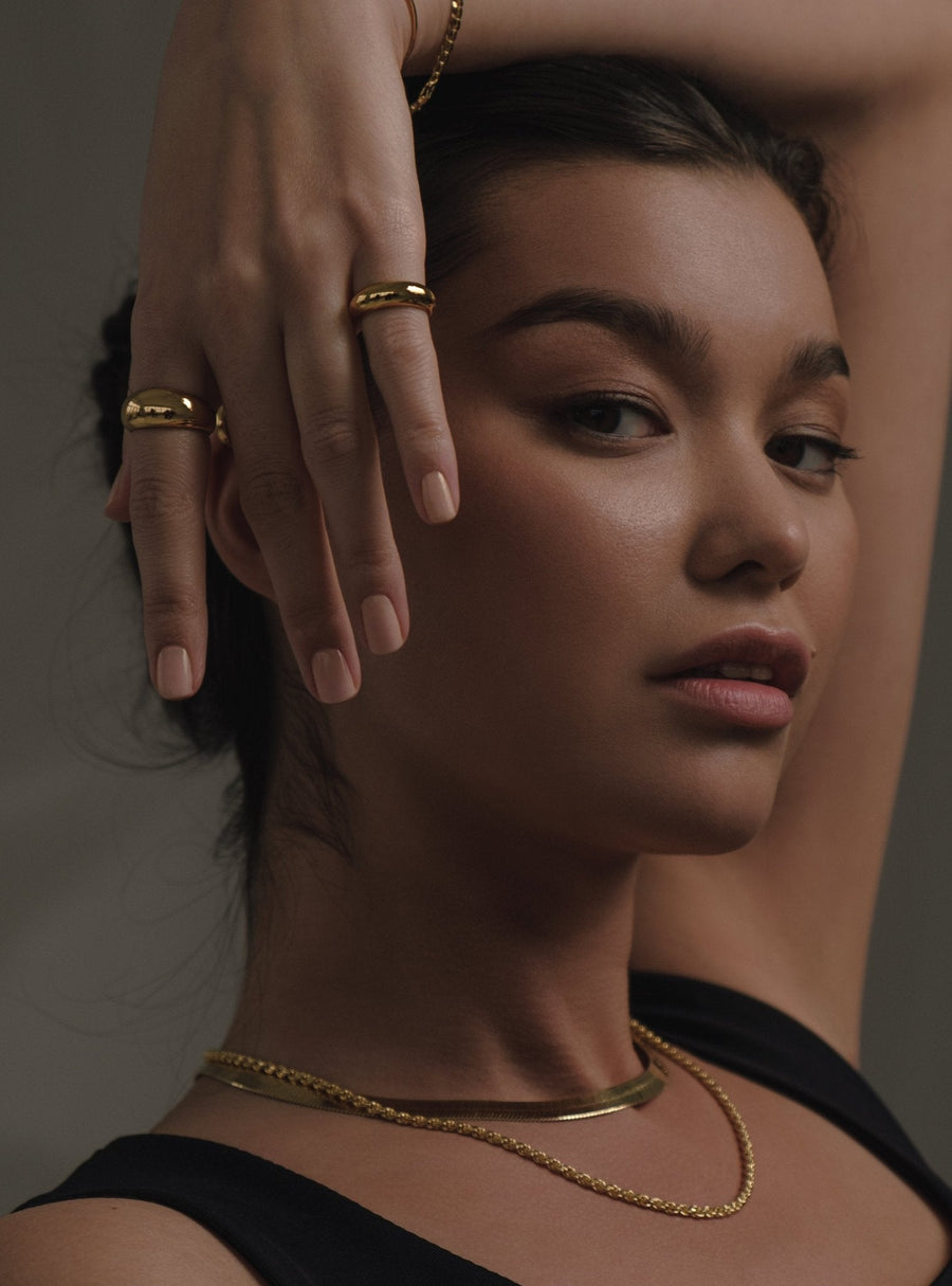 Dome Ring Gold Vermeil - Ona Ring | Nejim